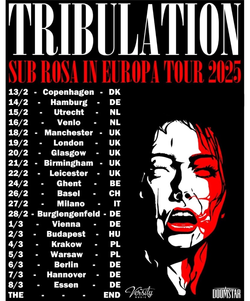 Tribulation - Sub Rosa In Europa Tour 2025 - 05 March 2025 - Klub Hybrydy - Event/Gig details ...