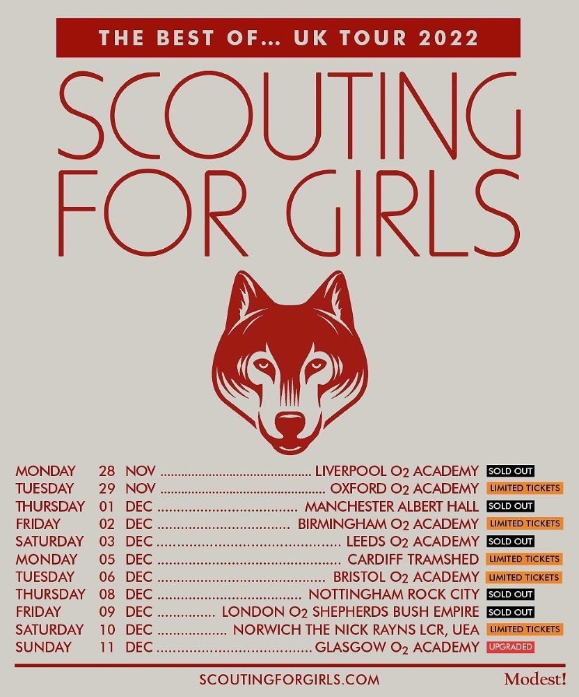 Scouting For Girls - The Best Of...UK Tour 2022 - 09 December 2022 - O2 ...