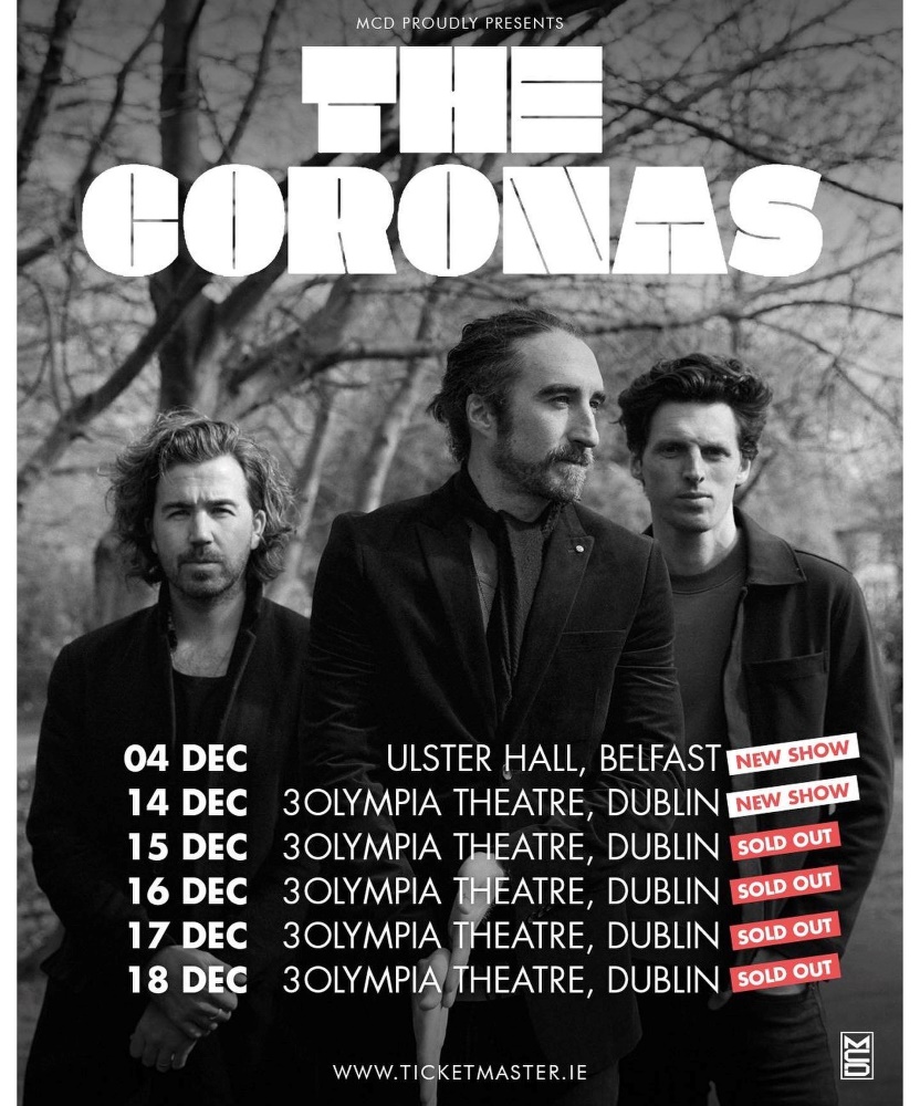 The Coronas - Ireland 2022 - 15 December 2022 - The Olympia Theatre ...