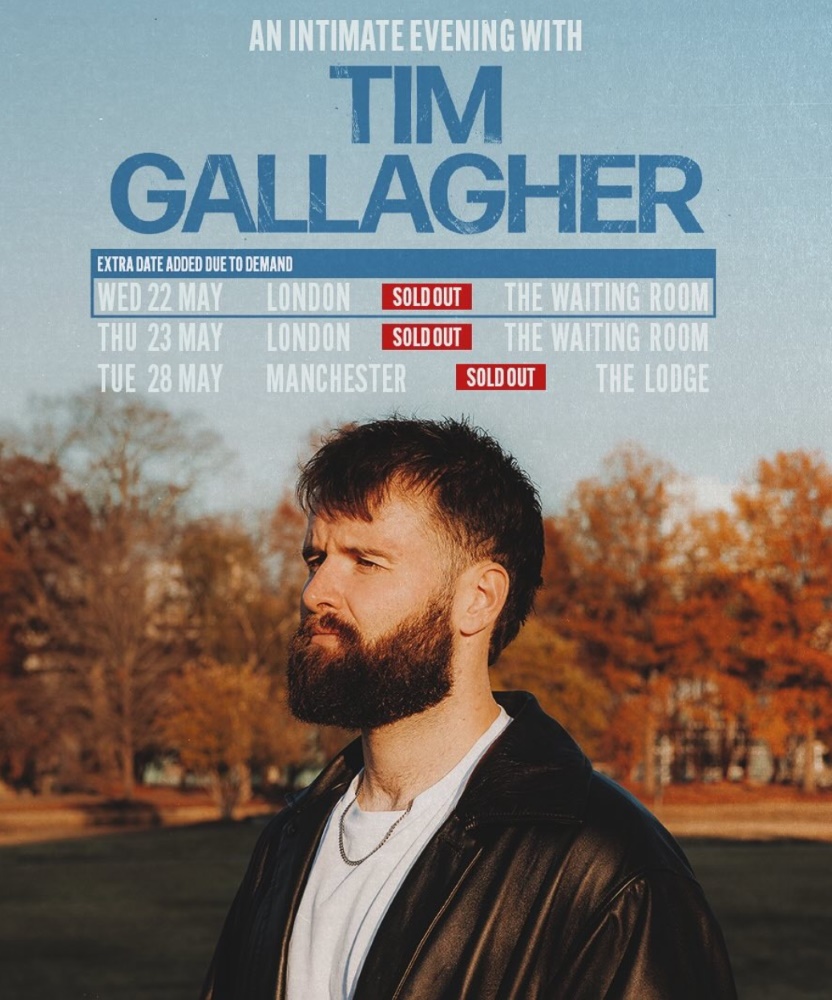 Tim Gallagher - Intimate UK Tour 2024 - 23 May 2024 - The Waiting Room - Event/Gig details ...