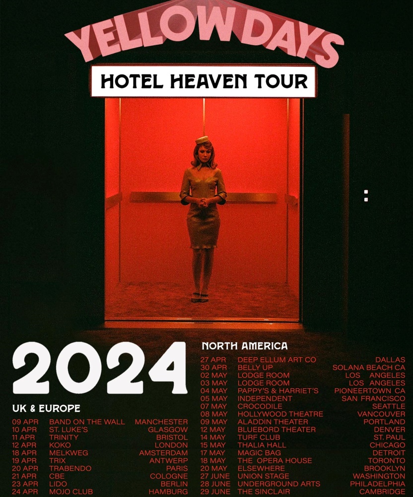 Yellow Days - Hotel Heaven Tour - 27 June 2024 - Union Stage - Event ...