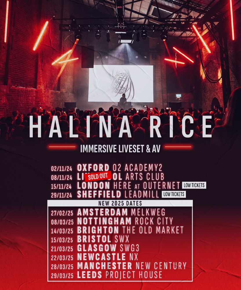 Halina Rice - Immersive Liveset & AV Tour - 27 February 2025 - Melkweg - Event/Gig details ...