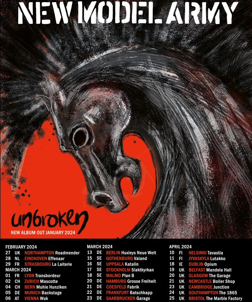 New Model Army - Unbroken Tour 2024 - 11 May 2024 - Roundhouse - Event ...
