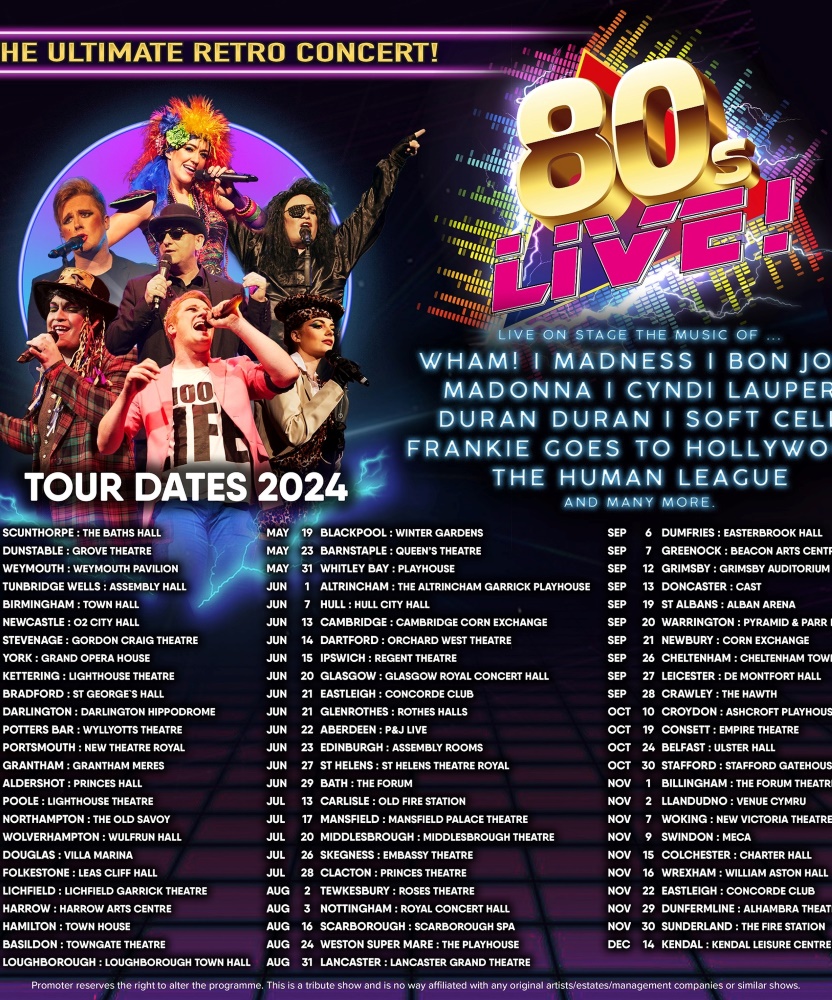 80's Live - 2024 UK Tour - 13 April 2024 - The Halls Wolverhampton ...