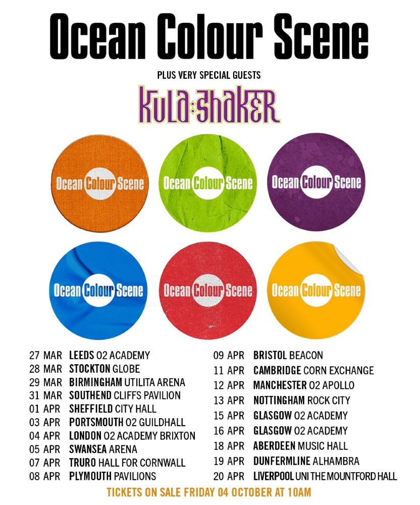 Ocean Colour Scene - 2025 UK Tour - 01 April 2025 - Sheffield City Hall ...
