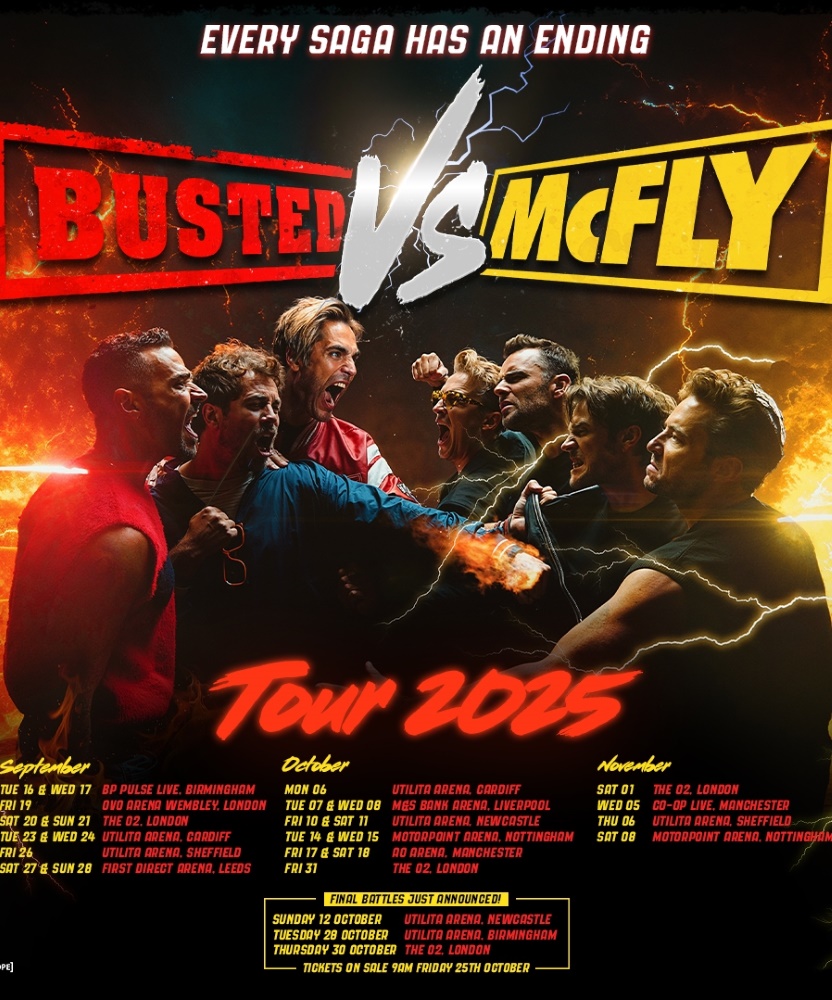 Busted Vs McFly - Every Saga Has An Ending Tour 2025 - 22 October 2025 ...