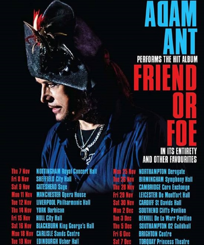 Adam Ant - Friend or Foe UK Tour - 12 December 2019 - O2 Academy ...