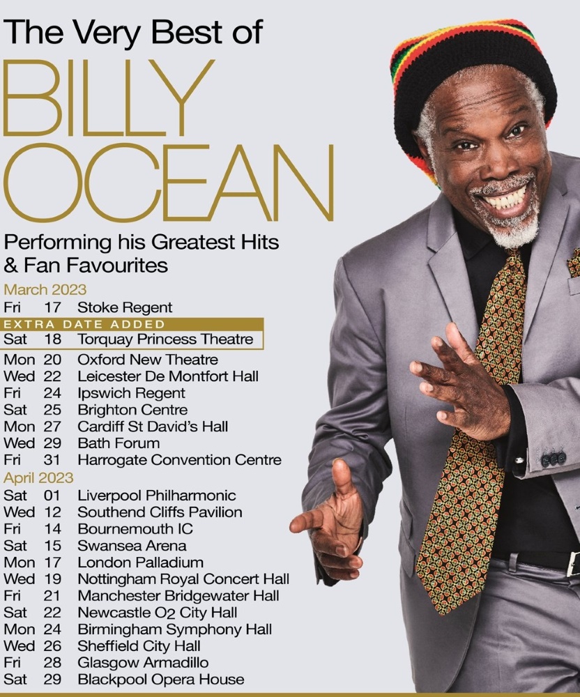 Billy Ocean - The Very Best Of Billy Ocean - 01 April 2023 - Liverpool ...