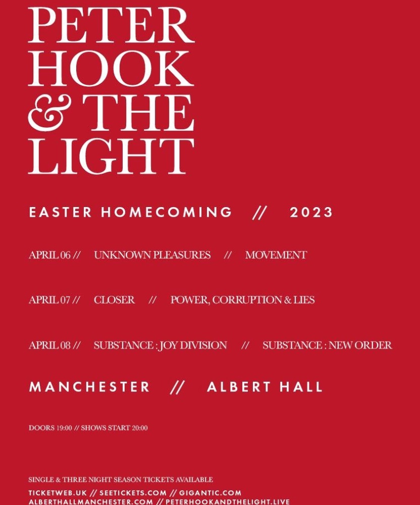Peter Hook & The Light - Easter Homecoming 2023 - 06 April 2023 ...