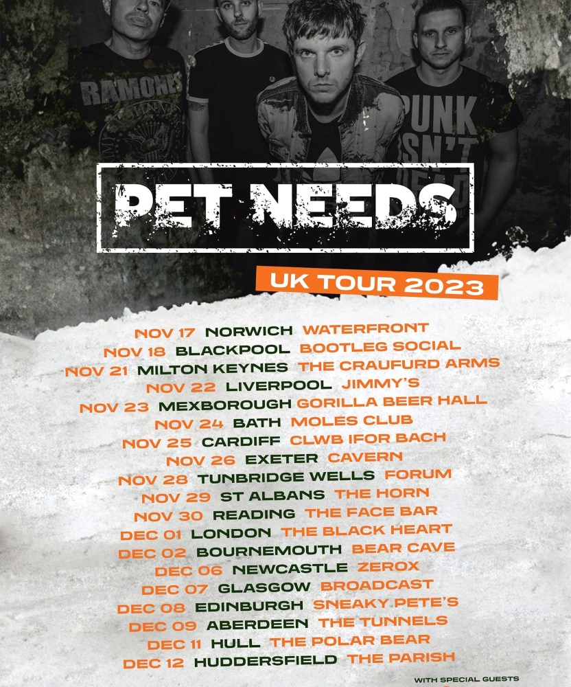 PET NEEDS - 2023 UK Tour - 22 November 2023 - Jimmy's - Event/Gig ...