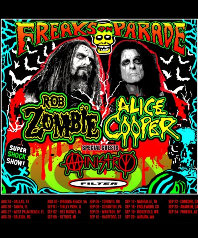 Rob Zombie & Alice Cooper - Freaks on Parade Tour 2023 - 24 September ...