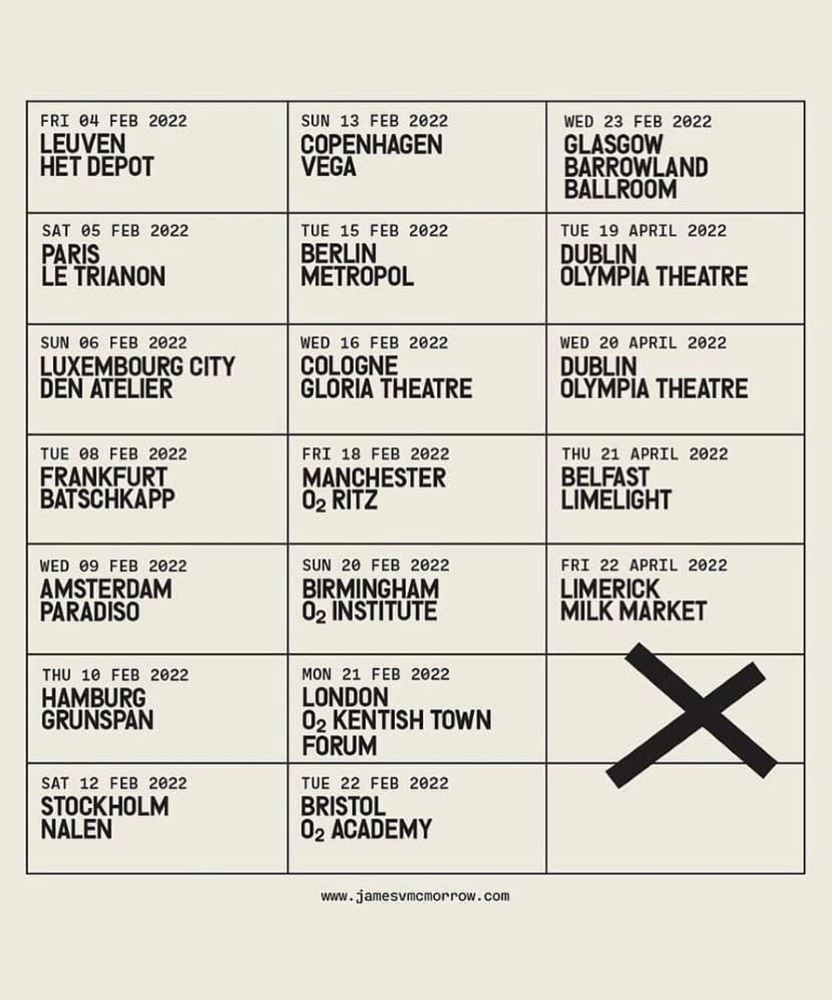 James Vincent McMorrow - European Tour 2022 - 18 February 2022 - O2 ...