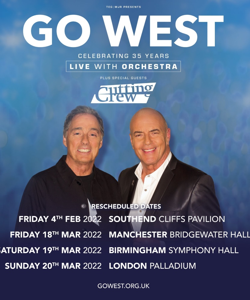 Go West - Celebrating 35 Years Live - 16 March 2022 - Cliffs Pavilion ...