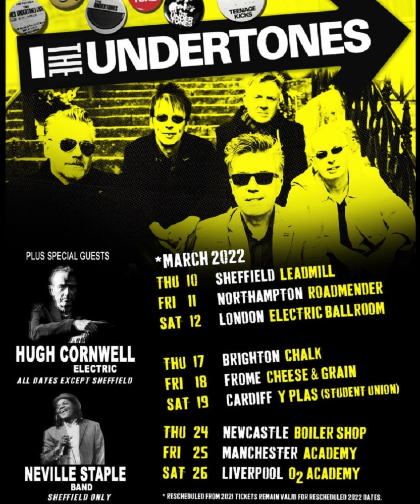 The Undertones - March 2022 - 01 April 2022 - Manchester Academy 2 - Event/Gig details & tickets ...
