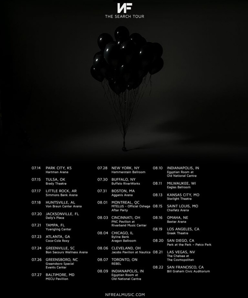 NF - The Search Tour - 10 August 2020 - Old National Centre - Event/Gig ...